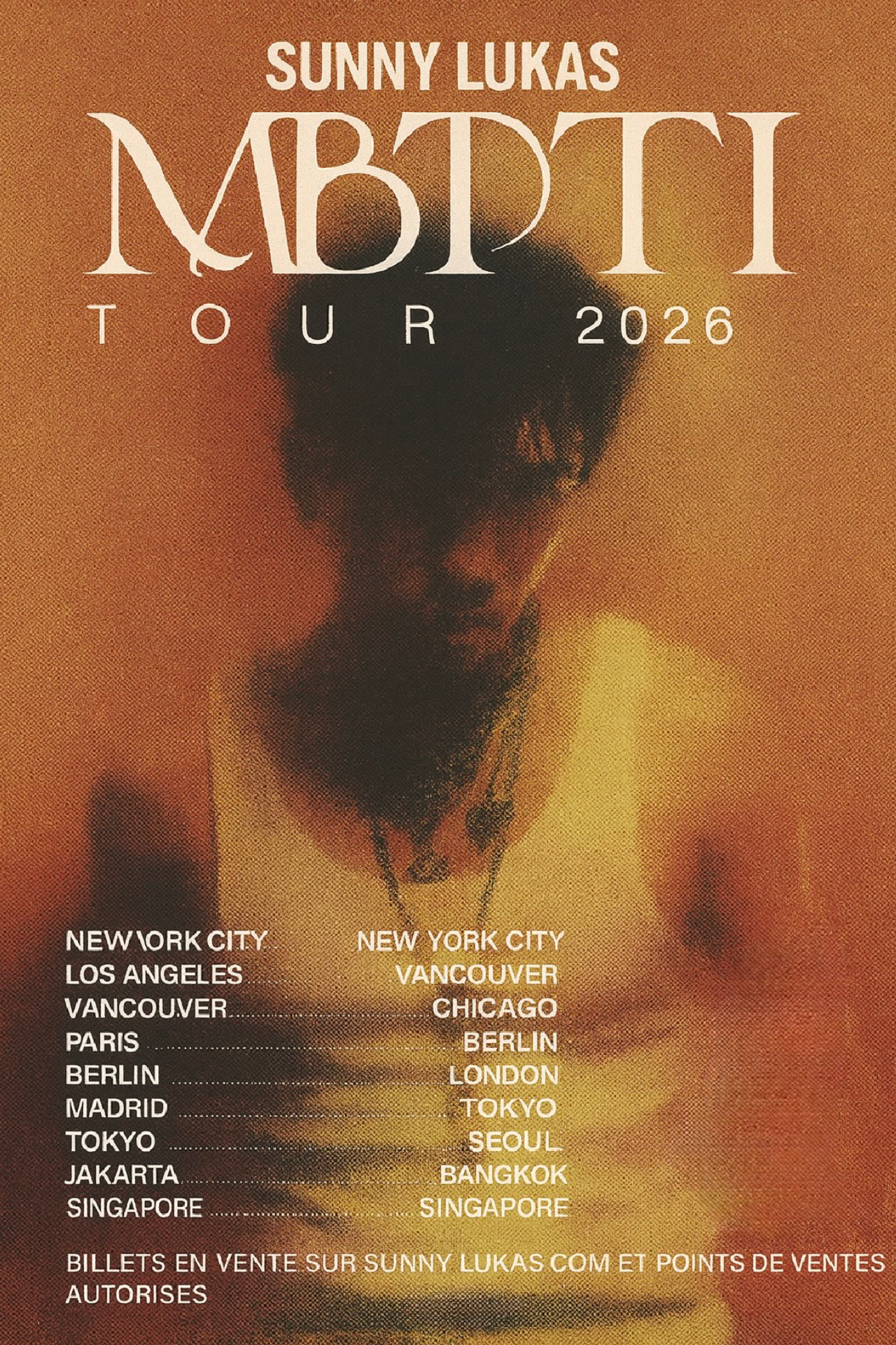 Sunny Lukas "MBTI" World Tour 2026 by Sunny Lukas | Laylo