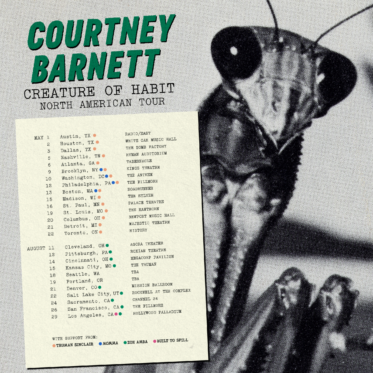 Creature of Habit - North American Tour. Presale code MANTIS by ...