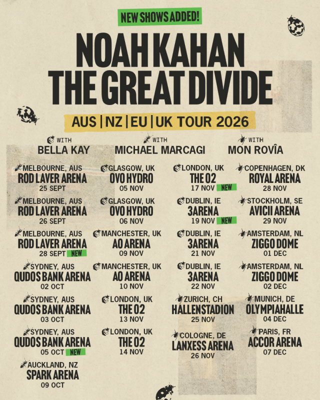 The Great Divide World Tour by Noah Kahan | Laylo